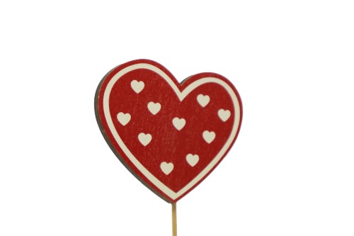 Polka dot heart pin pack 12 units | Floral decoration | Buar Artesanos